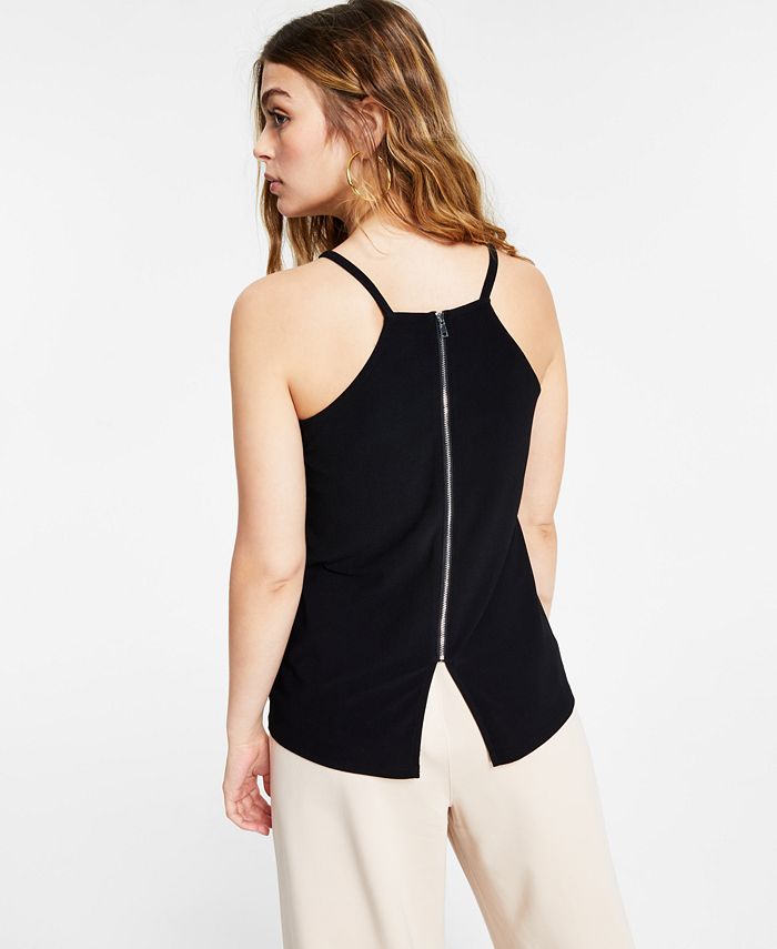Bar III Zip-Back Halter Top, Created for Macy's & Reviews - Tops ...