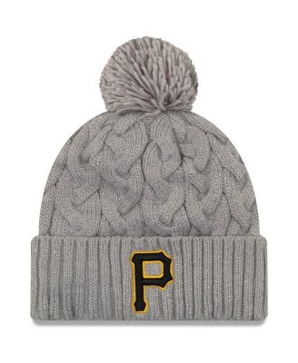 Women's Gray Pittsburgh Pirates Rush Cuffed Knit Hat with Pom - Macy's