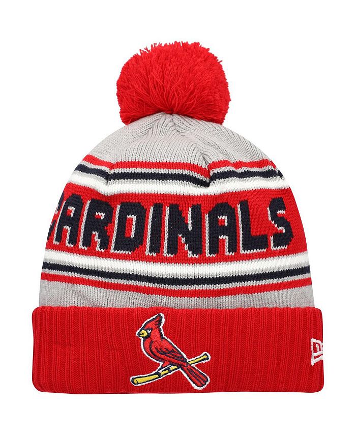 New Era Men's Red St. Louis Cardinals Cheer Cuffed Knit Hat with Pom ...
