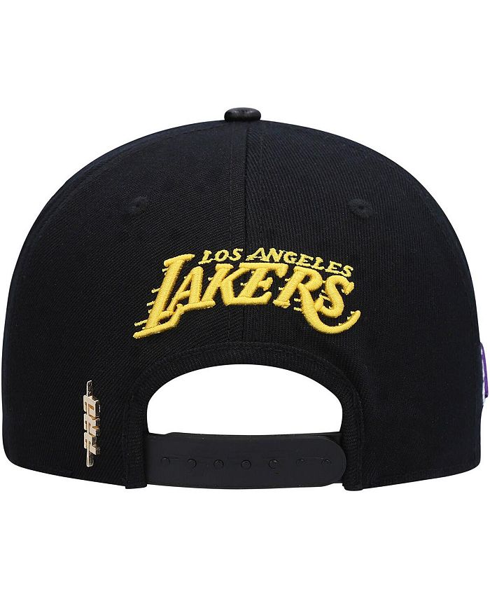 Pro Standard Men's Black Los Angeles Lakers Drop Shadow Script Snapback ...