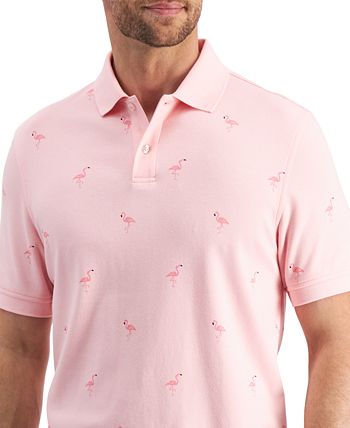 Club Room Men's Flamingo-Print Polo, Created for Macy's - Macy's