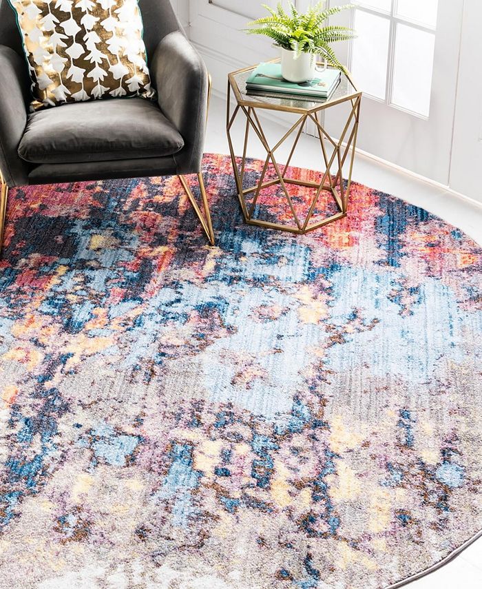 Jill Zarin Chelsea Downtown Jzd009 Multi 8' x 8' Round Rug - Macy's