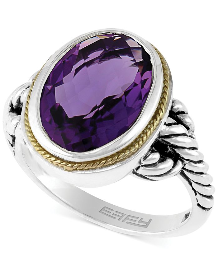 EFFY Collection Balissima by EFFY® Amethyst Oval Ring in Sterling ...