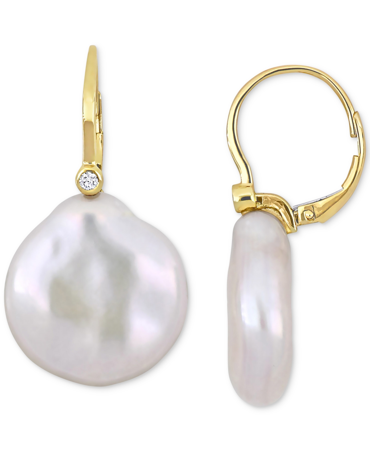 Click here for Cultured Freshwater Button Pearl (17-1/2 - 18mm) &... prices