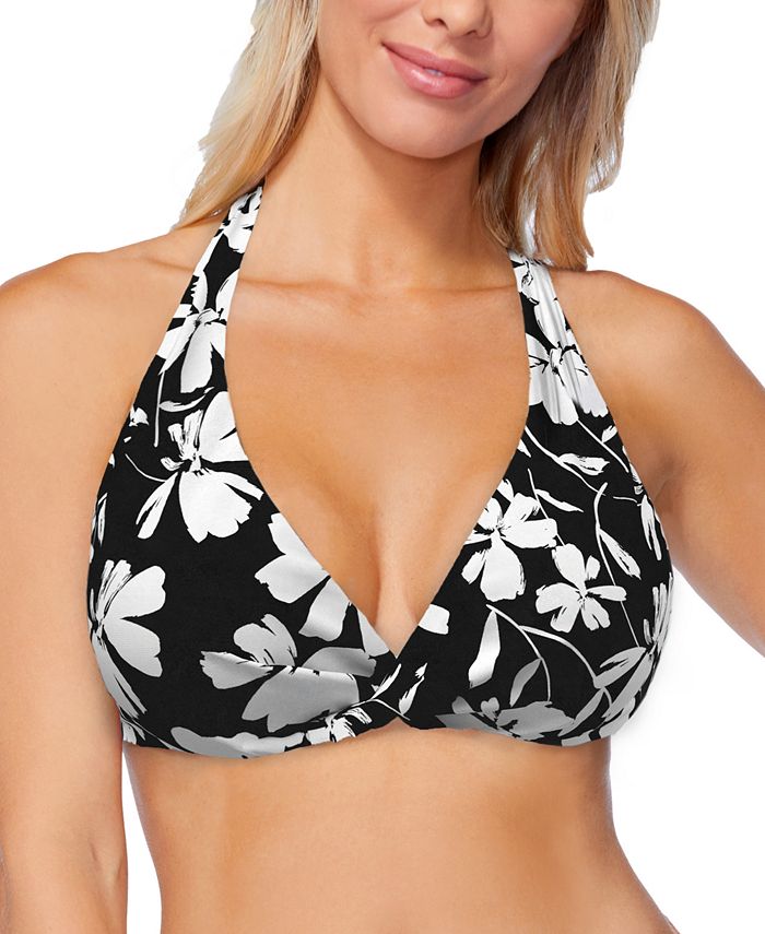 Island Escape Sunshine Printed Halter Bikini Top Created For Macys