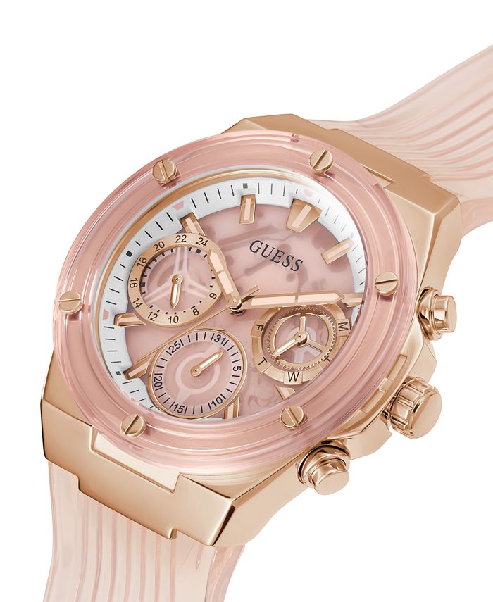 GUESS Women's Pink Strap Watch 39mm - Macy's
