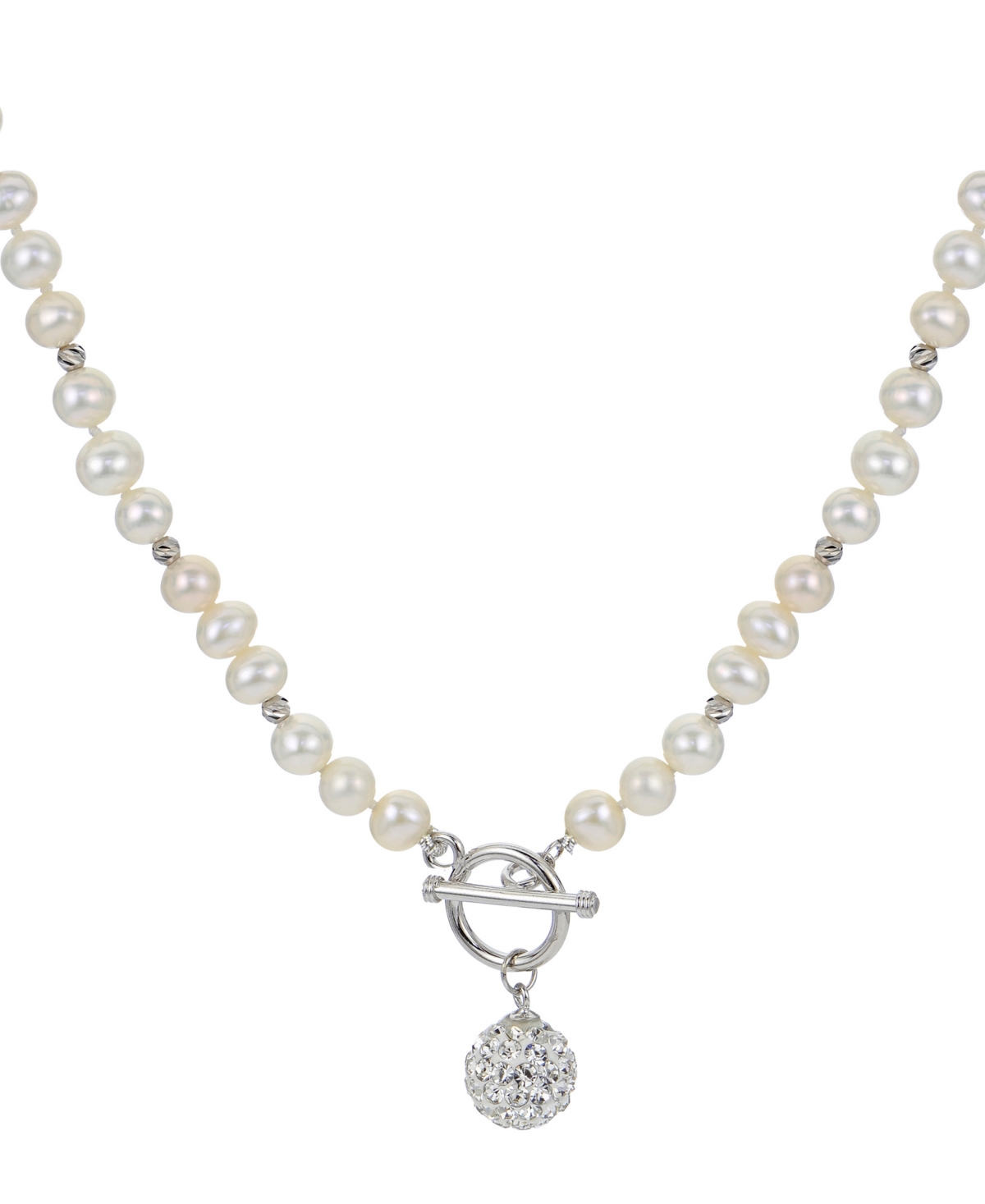Click here for Cultured Freshwater Pearl (5 - 5-1/2mm) & Crystal... prices