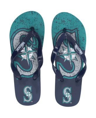 FOCO Men's and Women's Seattle Mariners Big Logo Flip-Flops - Macy's
