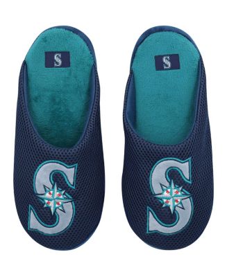 Men's FOCO Seattle Mariners Big Logo Colorblock Mesh Slippers - Macy's