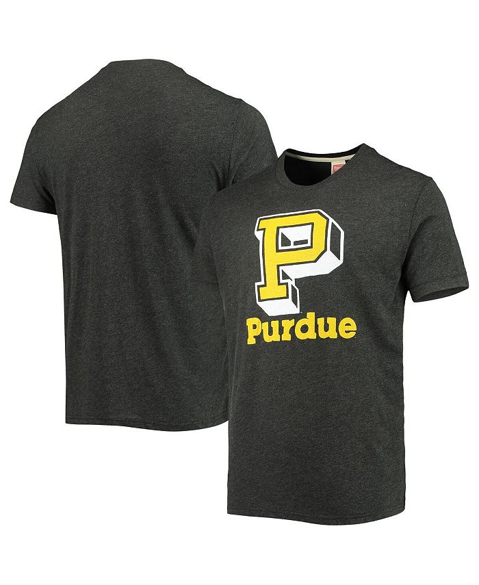 Homage Men's Heathered Charcoal Purdue Boilermakers Local Tri-Blend T ...