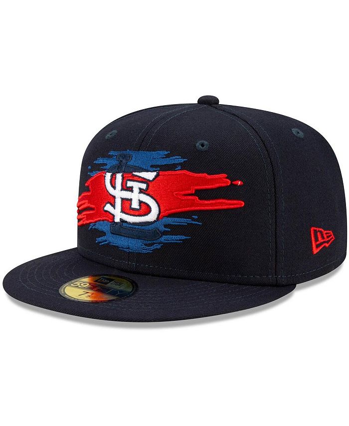 New Era Men's Navy St. Louis Cardinals Logo Tear 59FIFTY Fitted Hat ...