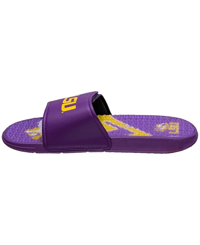 FOCO Men's LSU Tigers Wordmark Gel Slide Purple Sandals - Macy's