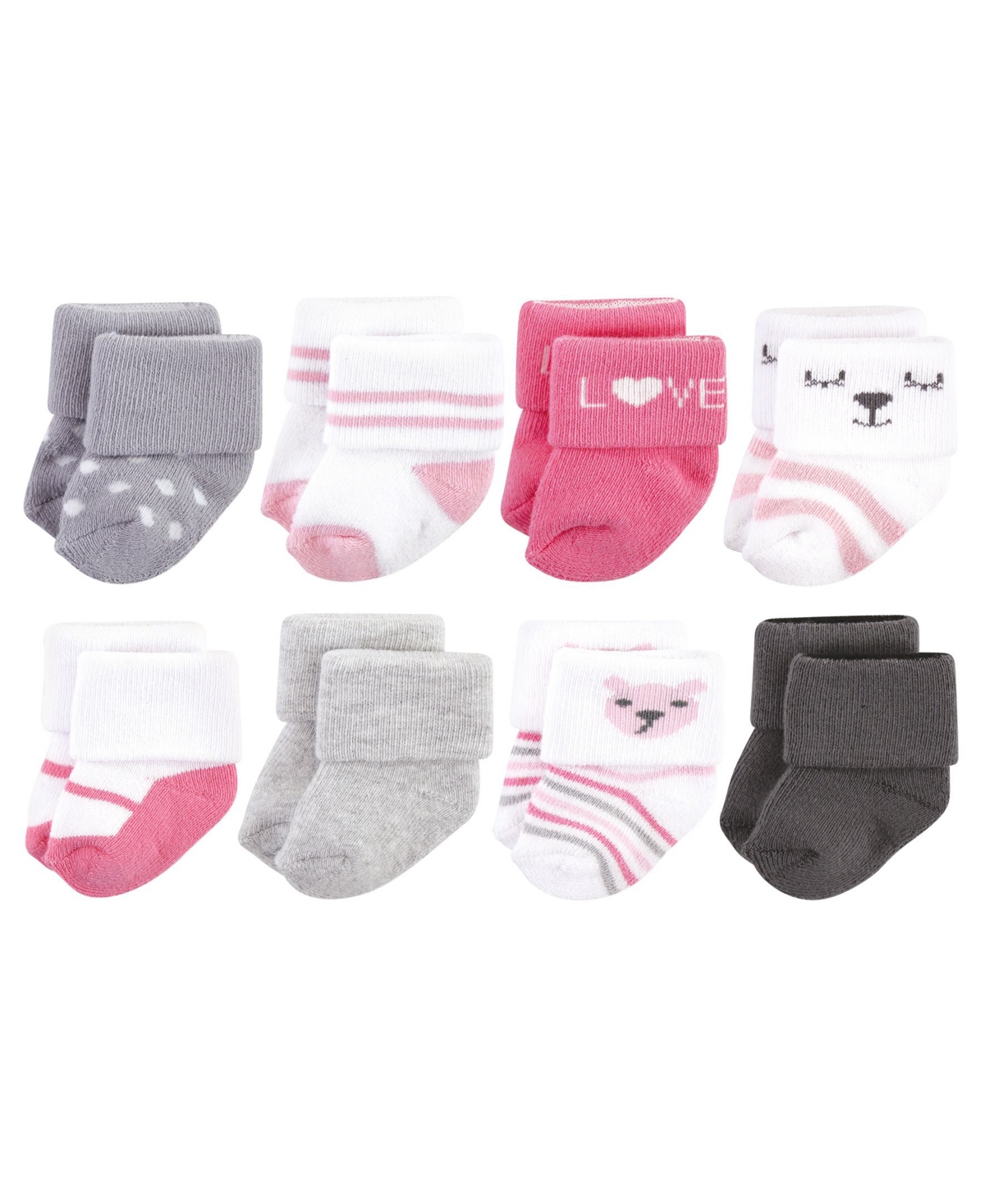 Click here for Hudson Baby Baby Girls Hudson 8Pk Terry Socks - Be... prices