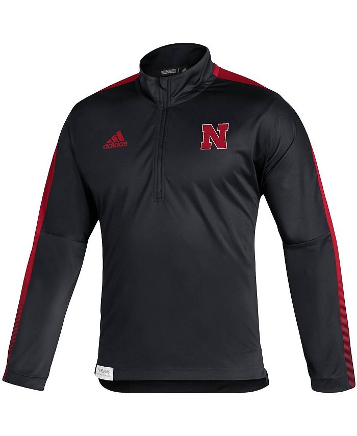 adidas Men's Black Nebraska Huskers 2021 Sideline Quarter-Zip Jacket ...