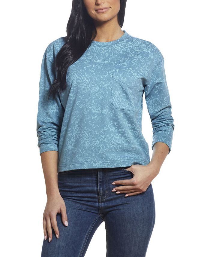 Weatherproof Vintage Women's Chest Pocket Crew Top - Macy's