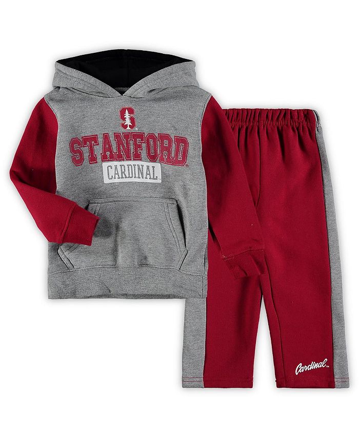 Colosseum Toddler Boys and Girls Heathered Gray, Cardinal Stanford ...
