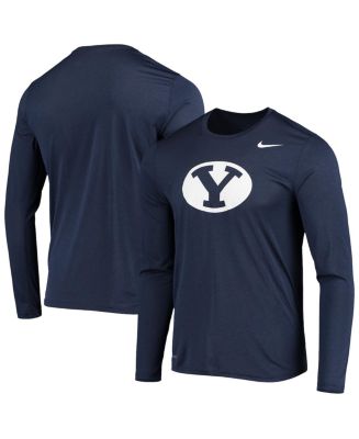 Men's Nike Navy BYU Cougars School Logo Legend Performance Long Sleeve ...