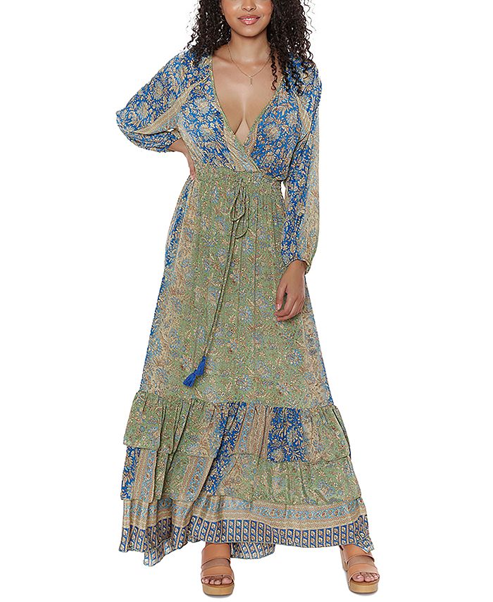 Raga Women's Jai Printed Tiered Maxi Dress - Macy's