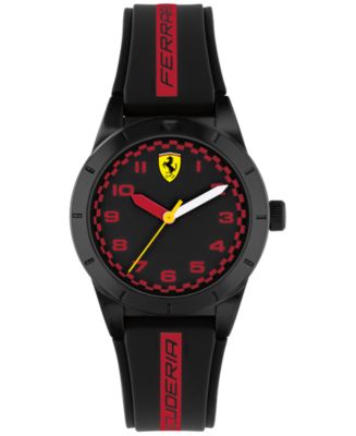 Ferrari Kid's Red Rev Black Silicone Strap Watch 34mm - Macy's