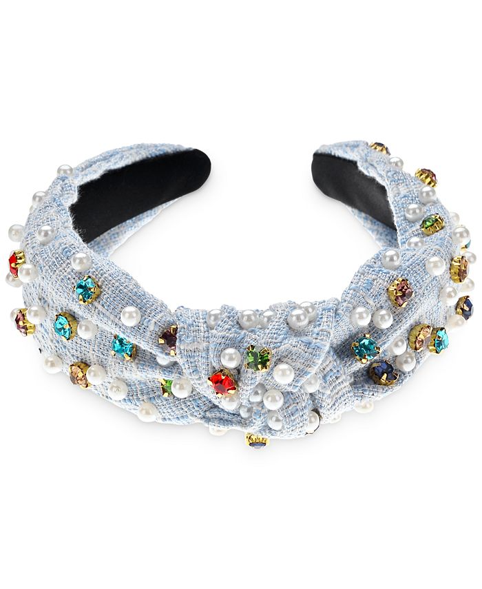 Inc International Concepts Crystal And Imitation Pearl Adorned Knotted