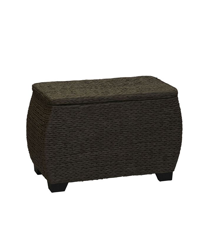 Household Essentials Large Curved Wicker Storage Chest - Macy's