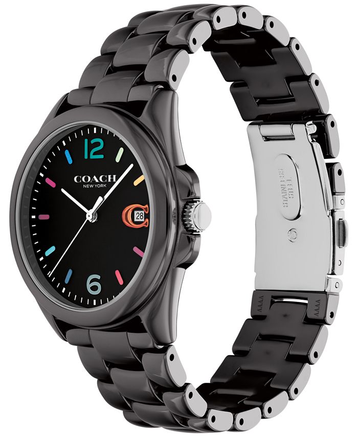 COACH Women's Greyson Black Ceramic Bracelet Watch 36mm - Macy's