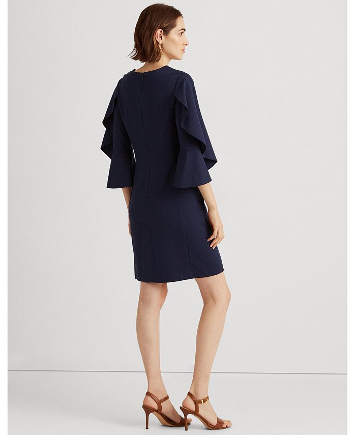 Lauren Ralph Lauren Ruffle-Sleeve Ponte Dress - Macy's