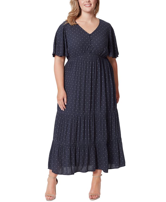 Jessica Simpson Trendy Plus Size Naomi Printed Maxi Dress - Macy's