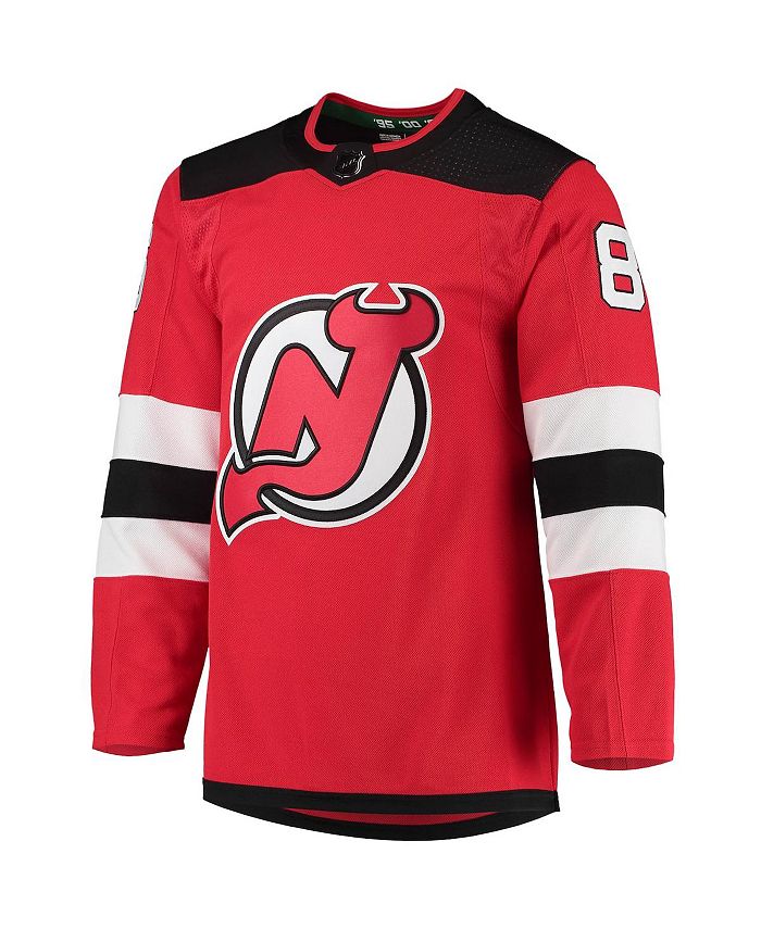 adidas Men's Jack Hughes Red New Jersey Devils Home Authentic Pro ...
