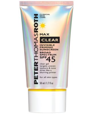 Peter Thomas Roth Max Clear Invisible Priming Sunscreen SPF 45, 1.7 oz ...