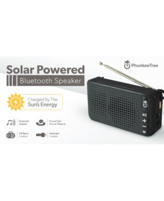 Phunkee Tree Black Solar Bluetooth Speaker - Macy's