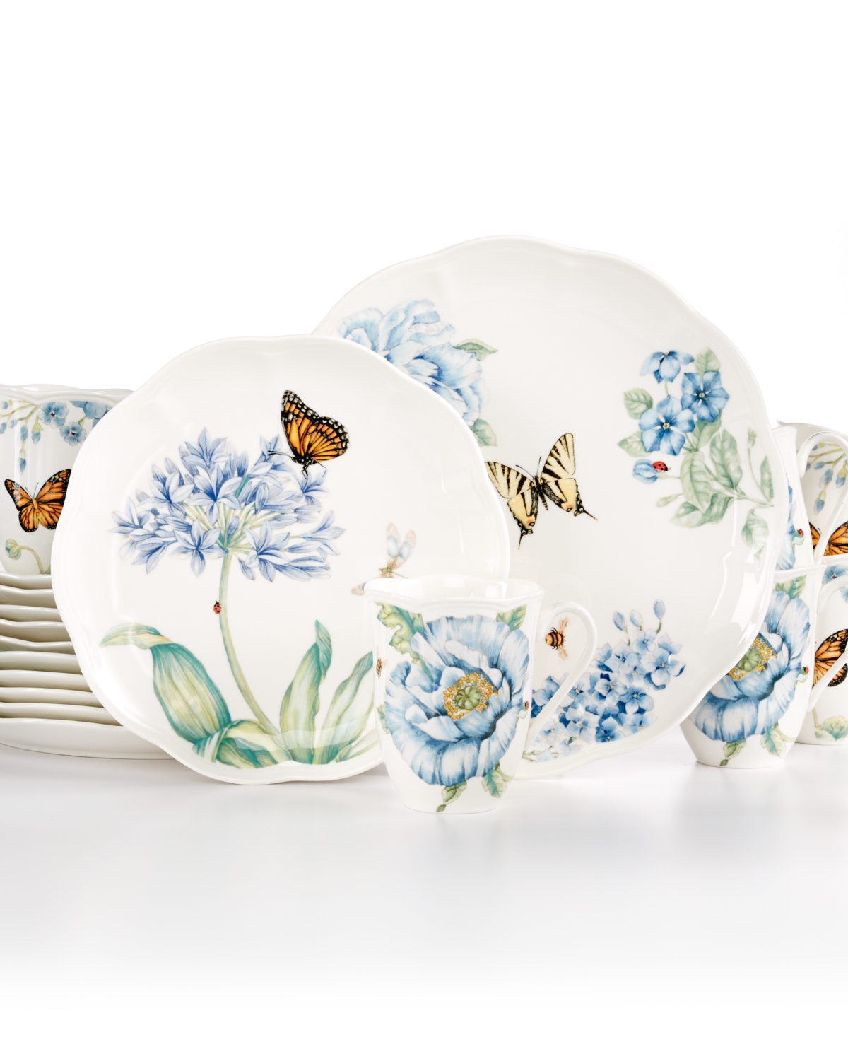 Click here for Lenox Butterfly Meadow Blue 18 Pc. Dinnerware Set... prices