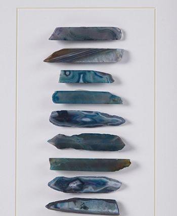 Martha Stewart Collection Cerulean Stones Real Natural Agate Framed ...