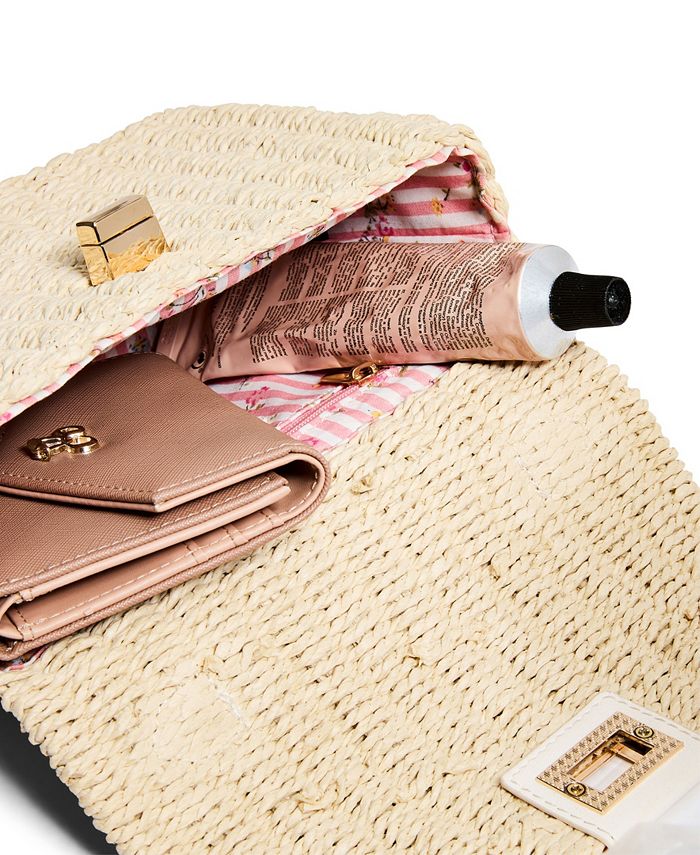 LIKE DREAMS Women's Rosella Turn Lock Mini Straw Crossbody - Macy's