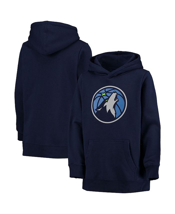 Fanatics Big Boys Navy Minnesota Timberwolves Primary Logo Hoodie - Macy's