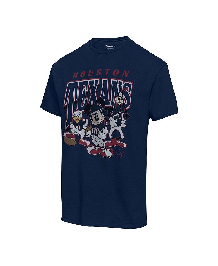 Junk Food Men's Navy Houston Texans Disney Mickey Huddle T-shirt - Macy's