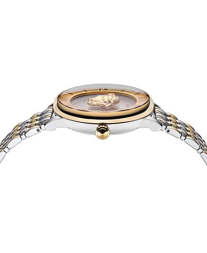 Versace Women's Swiss La Medusa Two Tone Stainless Steel Bracelet Watch ...