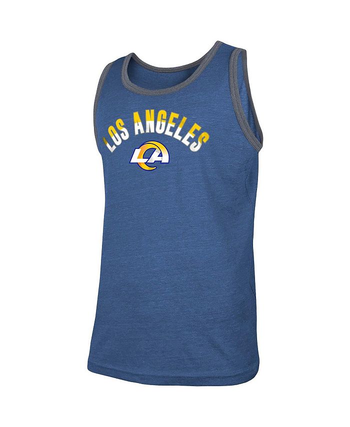 New Era Men's Heathered Royal Los Angeles Rams Ringer Tri-Blend Tank ...