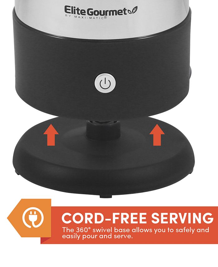 Elite Gourmet Stainless Steel 12-Cup Automatic Coffee & Tea Percolator ...