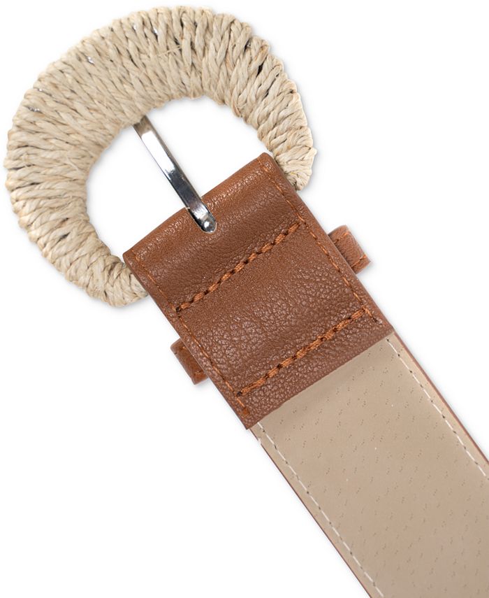 INC International Concepts Rope-Wrapped-Buckle Belt, Created for Macy's ...