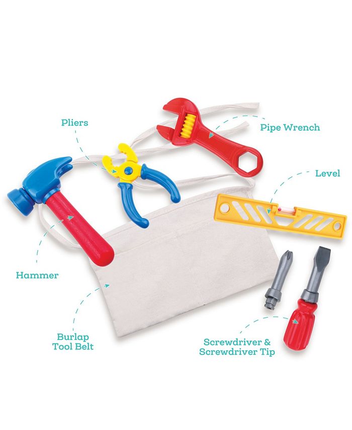 Flat River Group Let's Play Tool Belt Play Set, 6 Piece - Macy's