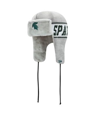 Men's New Era Gray Michigan State Spartans Basic Trapper Knit Hat - Macy's