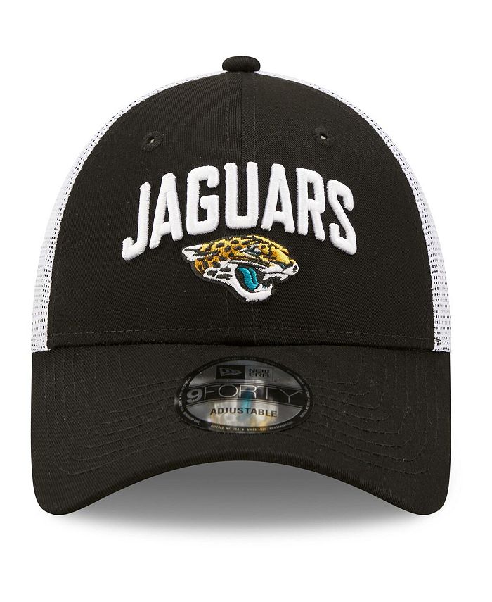 New Era Men's Black, White Jacksonville Jaguars Team Title Trucker ...