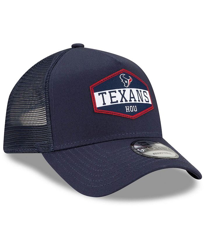 New Era Men's Navy Houston Texans Hex Flow A-Frame 9Forty Snapback Hat ...