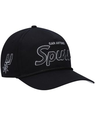 Men's Black San Antonio Spurs Crosstown Script Hitch Snapback Hat - Macy's