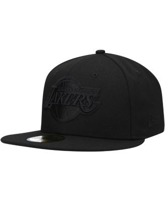 Men's Los Angeles Lakers Black On Black 59FIFTY Fitted Hat - Macy's