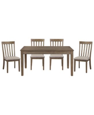 Furniture Forte 5pc Dining Set (Rectangular Table & 4 Side Chairs) - Macy's