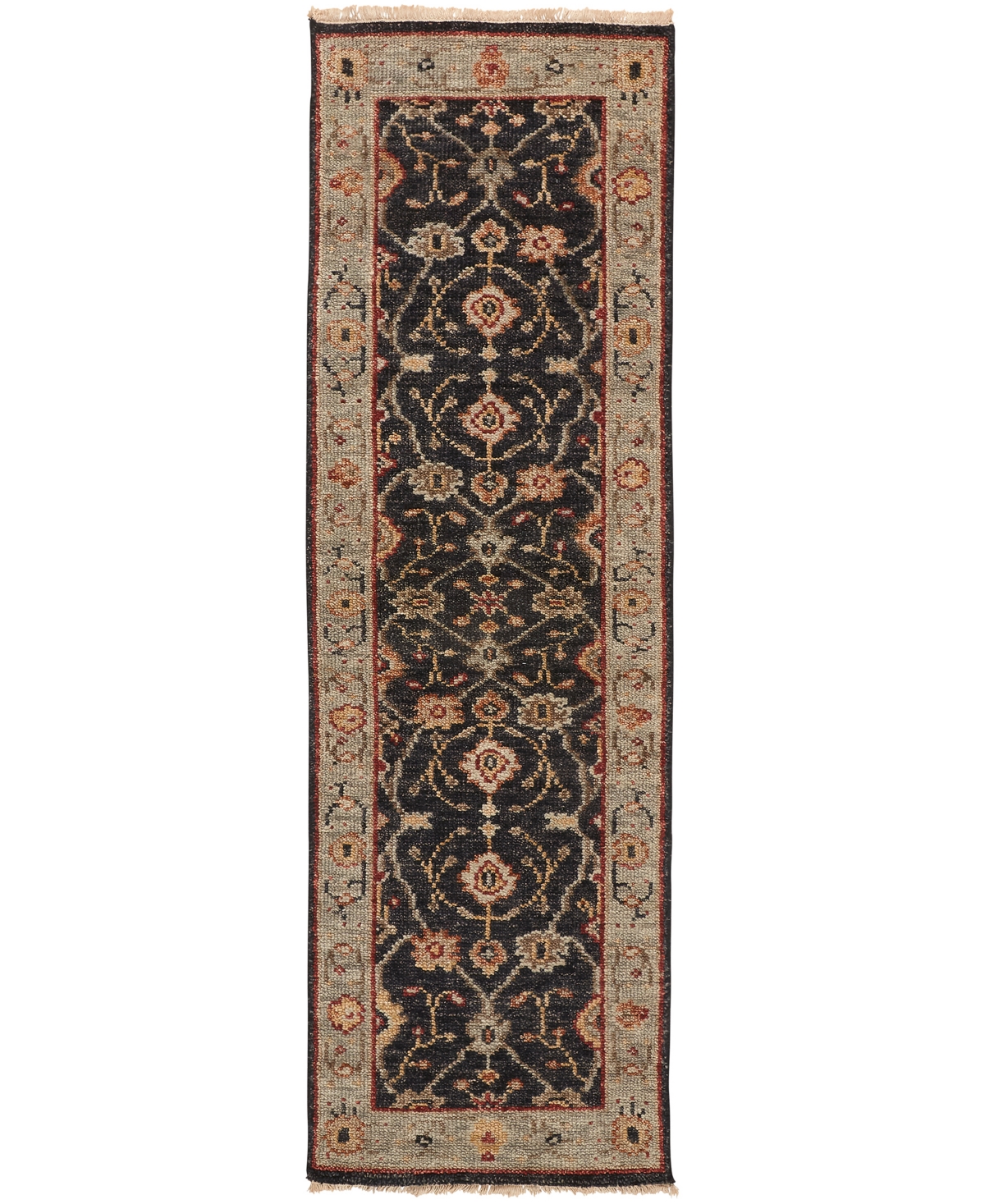 Click here for Feizy Carrington R6500 26 x 8 Runner Area Rug - Bl... prices