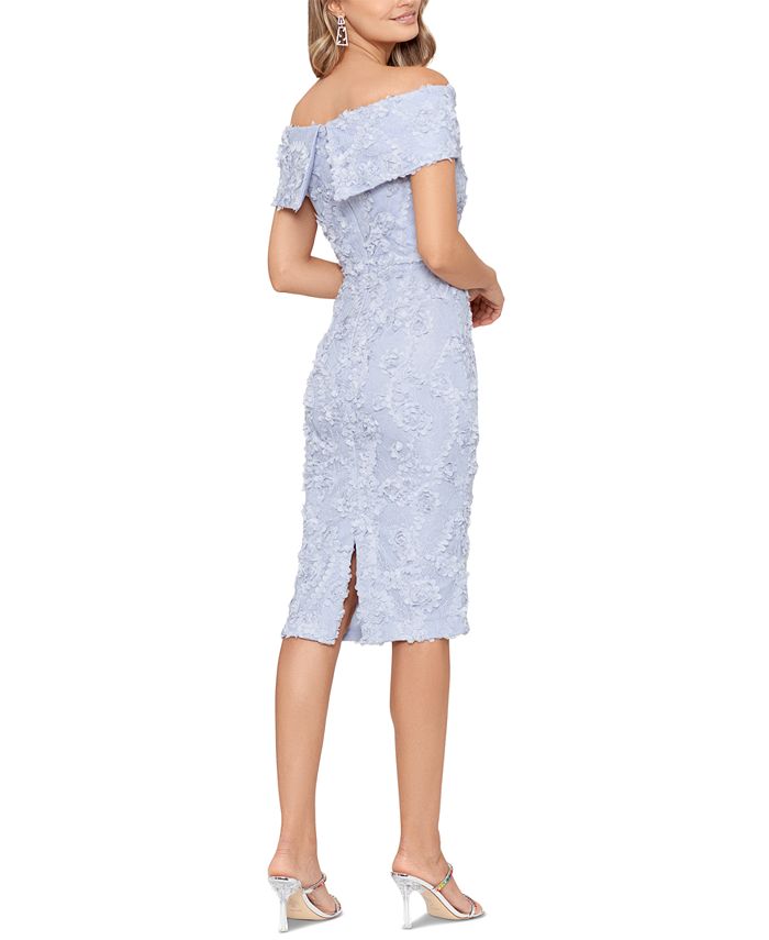 XSCAPE Off-The-Shoulder Lace Bodycon Dress - Macy's