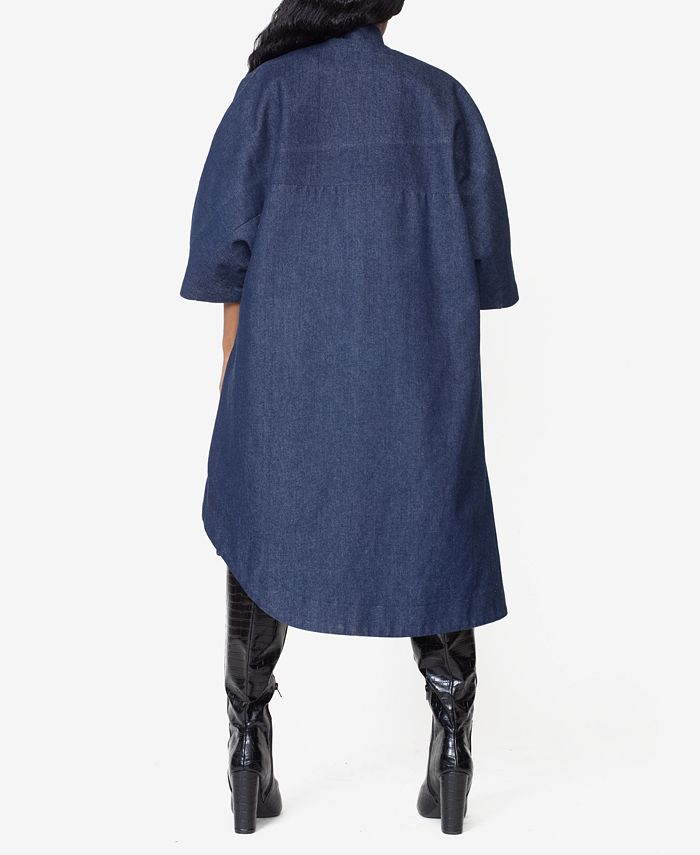 Unisa Eurani Women's Denim Long Asymmetrical Jacket - Macy's